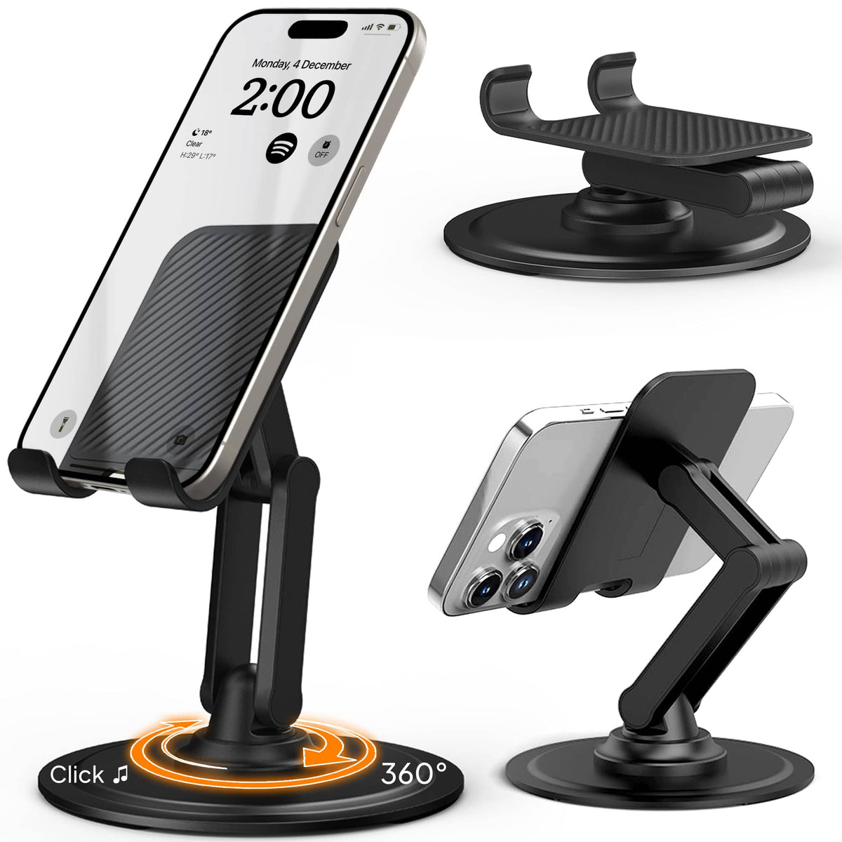 Cooper 360° Stand - Rotating & Adjustable Cell Phone Stand for Desk ...