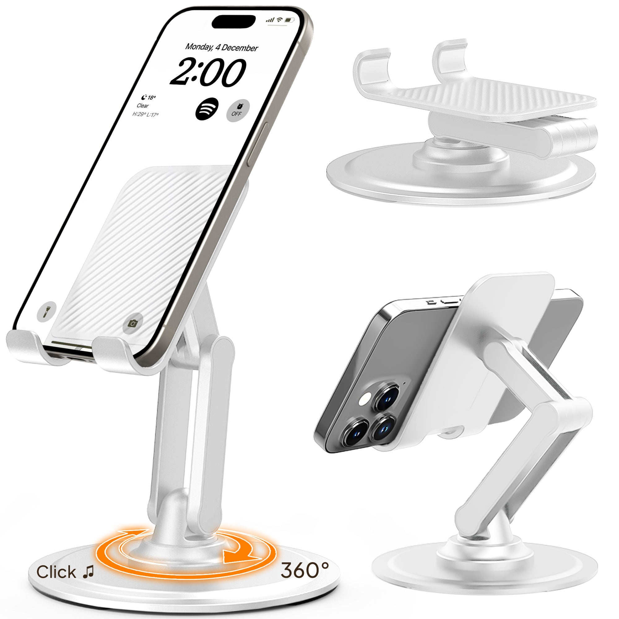 Cooper 360° Stand - Rotating & Adjustable Cell Phone Stand for Desk ...