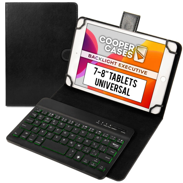 Cooper Backlight Executive Universal Bluetooth Keyboard Folio for 7-8 ...